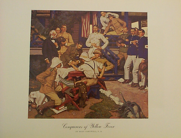 Print. "Conquerors of Yellow Fever," by Dean Cornwell, N.A. Courtesy ...